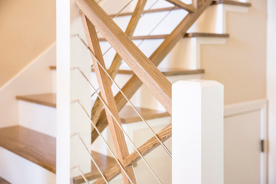 Notched Newel Wood Post | 48" x 3.5" | 350N – All Things Stairs